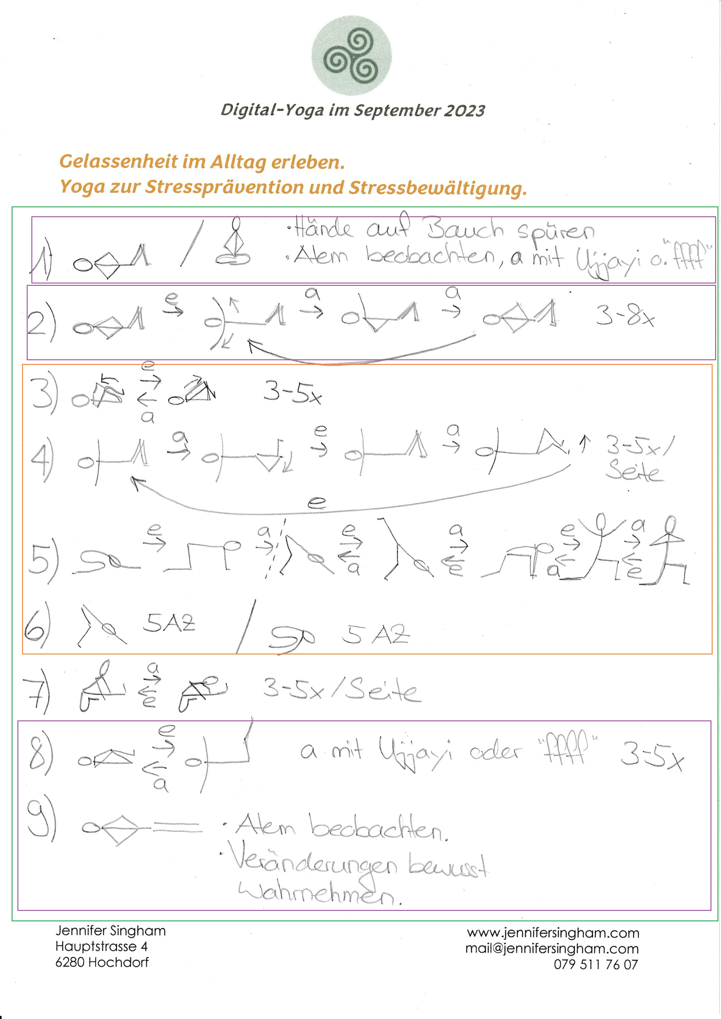 1. Praxis September 2023 – Yoga und Komplementär-Therapie